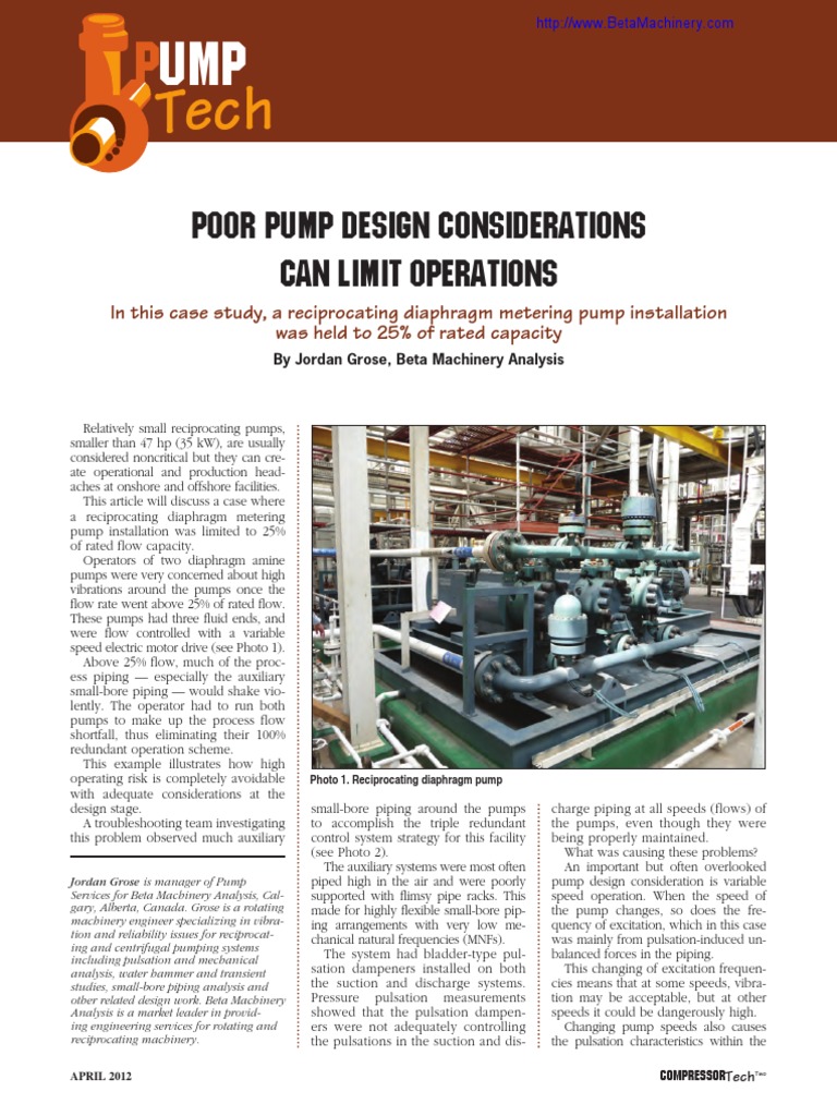 CT2 2012 Poor Pump Design Considerations | Download Free PDF | Pump ...