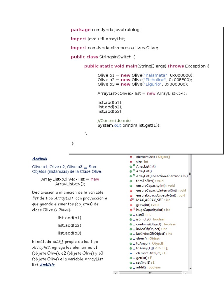 Análisis de Array List ToString | PDF | Java (lenguaje de programación ...