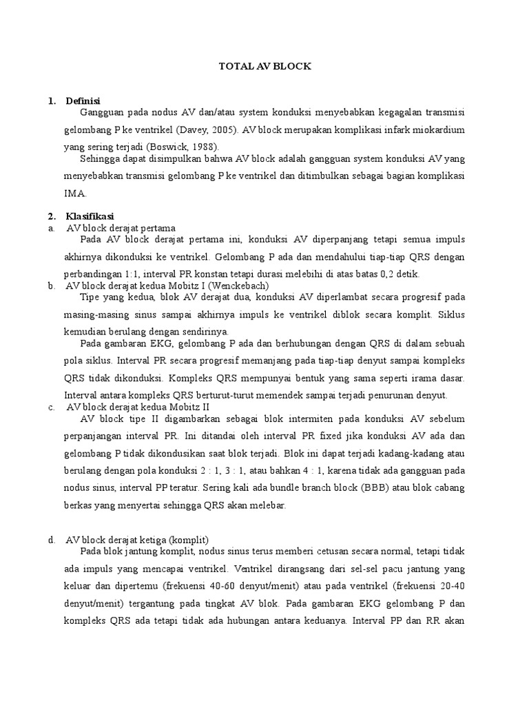 Panduan Blok AV dan Penanganannya | PDF | Seni | Sains & Matematika