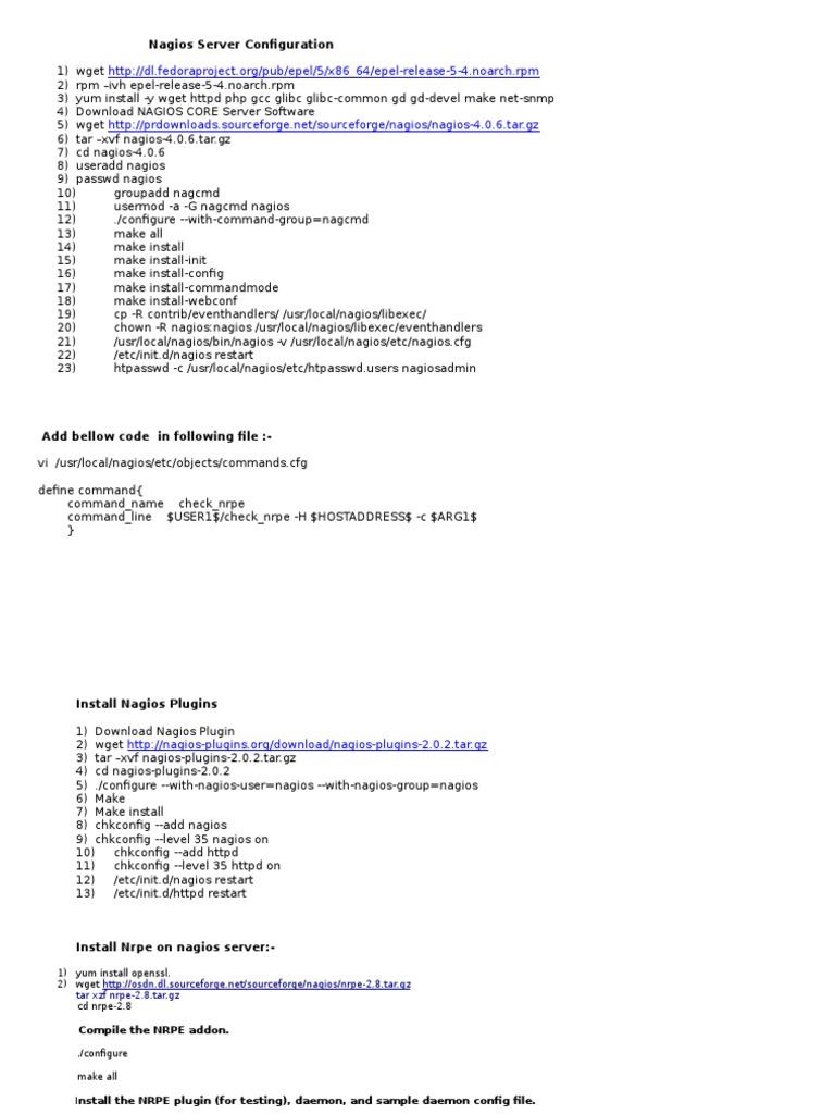 Nagios Server Configuration | PDF | Digital Technology | Computer Networking