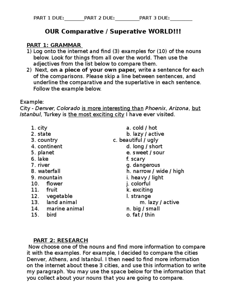 Comparative - Superlative Websearch | PDF