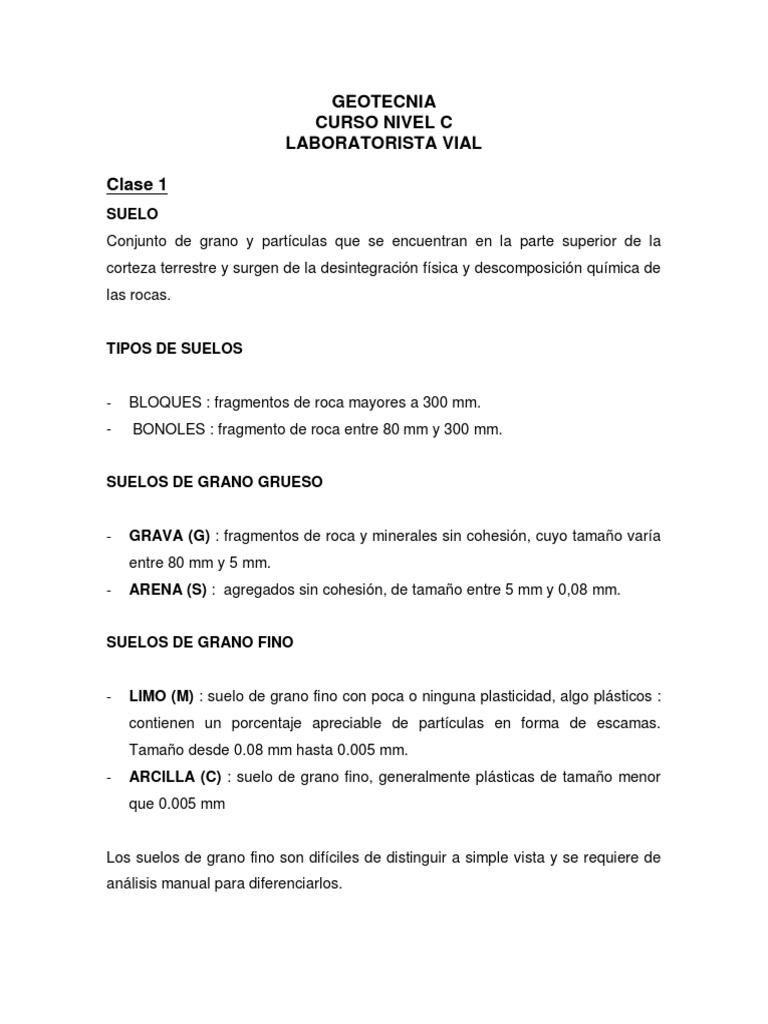 Clase 1 CGVC | PDF | Arcilla | Suelo