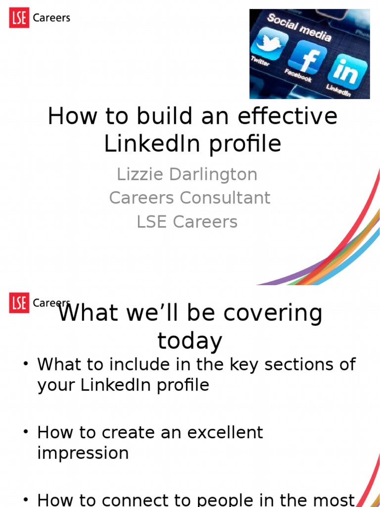 How To Build An Effective Linkedin Profile: Lizzie Darlington Careers ...