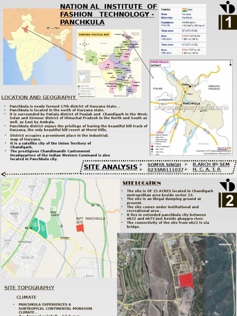 Site Analysis Nift Panchkula | PDF | Earth Sciences | Physical Geography