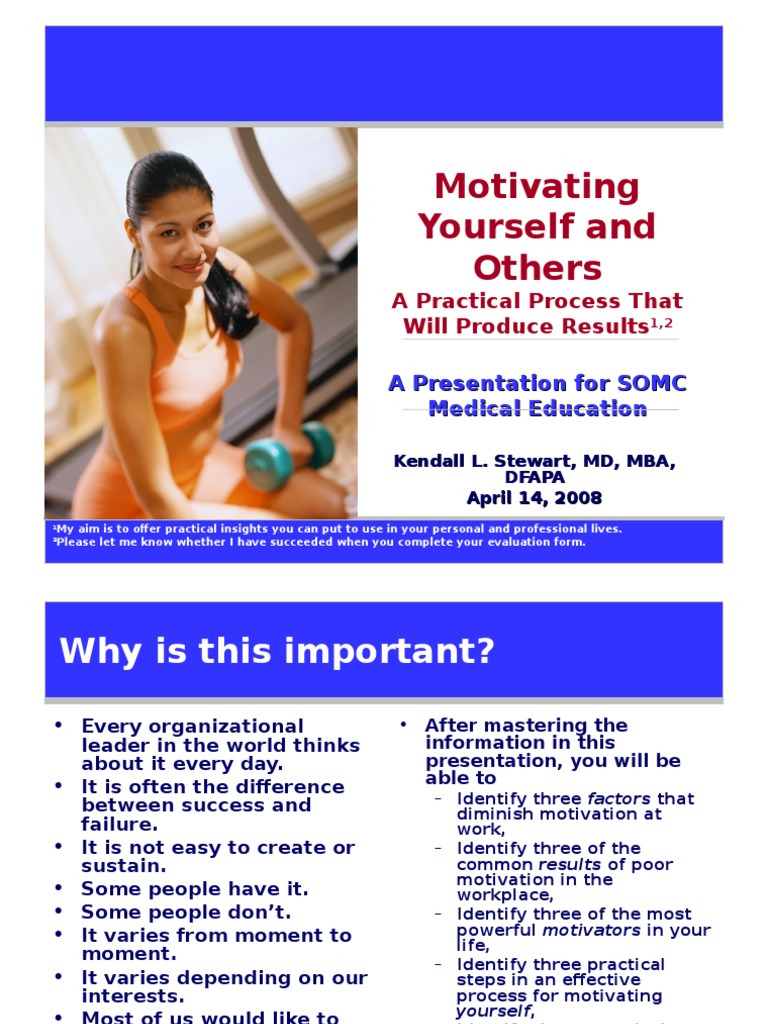 Motivating Yourself and Others | PDF | Motivation | Motivational