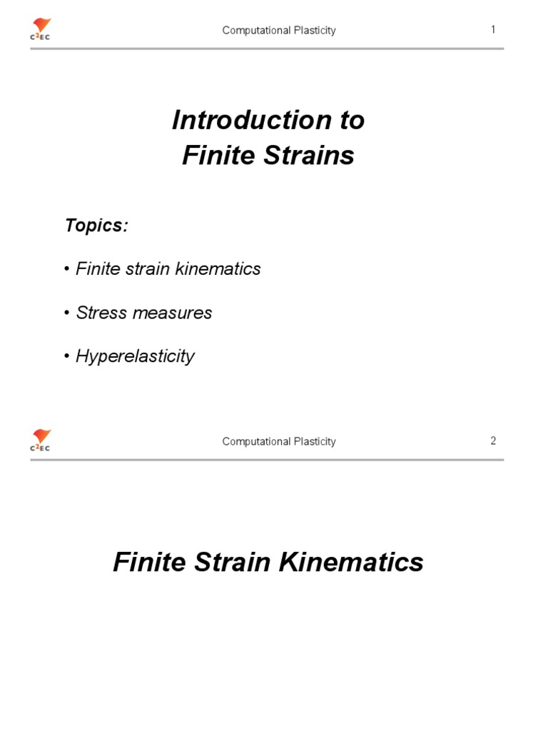 P03 Basics of Finite Strains | PDF | Deformation (Mechanics ...