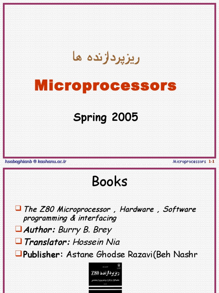 Microprocessors Spring 2005 Pdf Random Access Memory Read Only Memory
