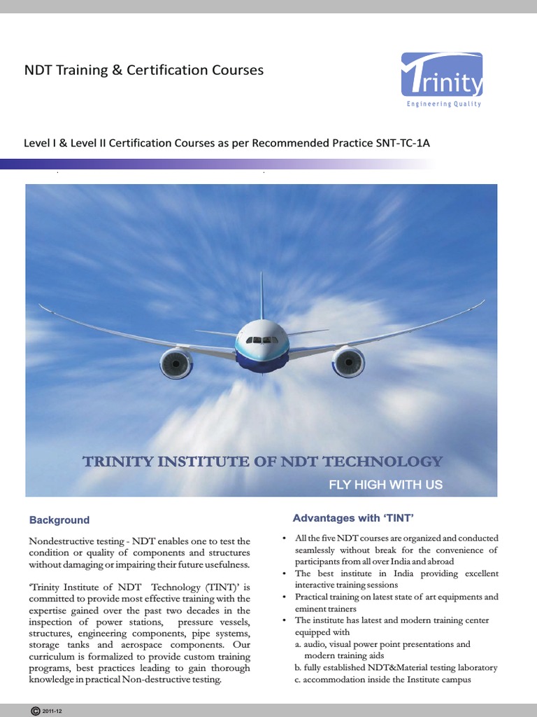 NDT Training Brochure | PDF | Nondestructive Testing | Test (Assessment)