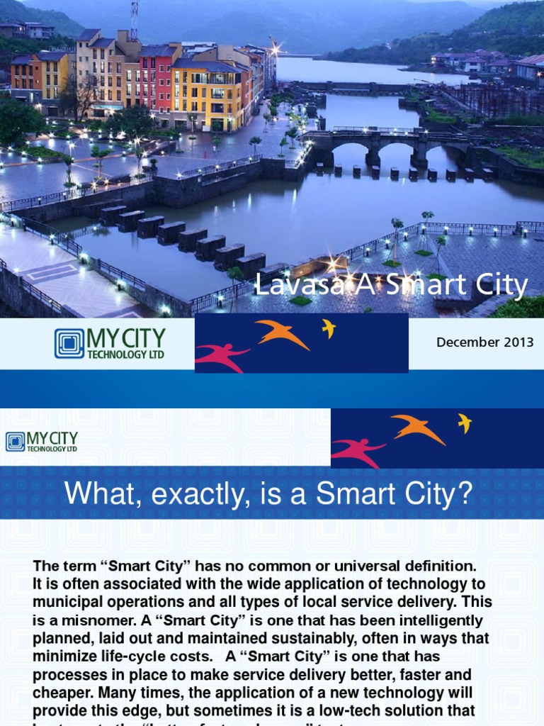 Lavasa A Smart City, Scot Wrighton, MYCity Technology LTD | PDF ...