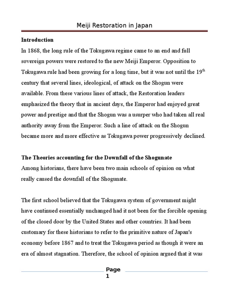 Meiji Restoration in Japan | PDF | Empire Of Japan | Samurai