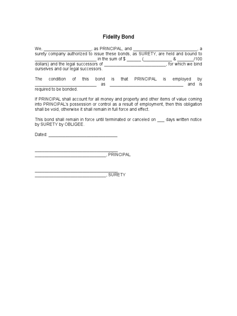 Fidelity Bond