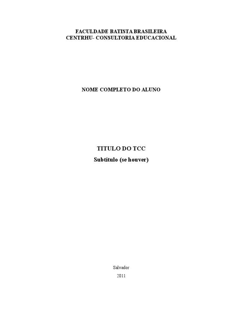 Modelo de TCC Passo A Passo Revisado | PDF | Citação | Science