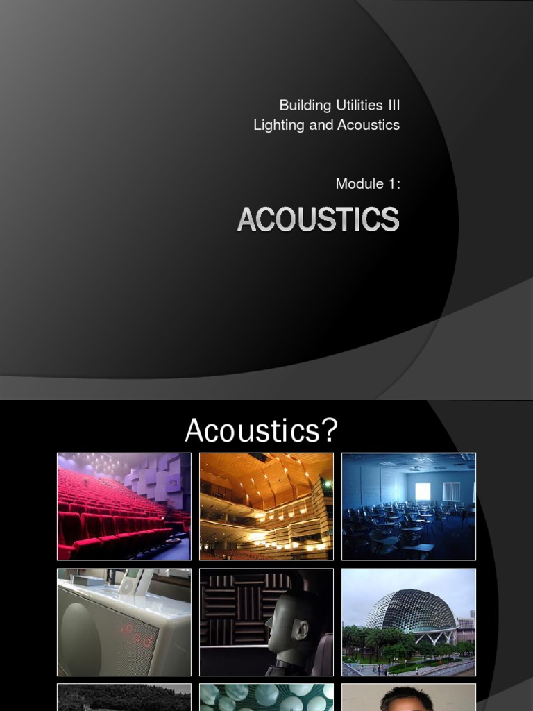 Acoustics Definition | PDF | Social Science | Science & Mathematics