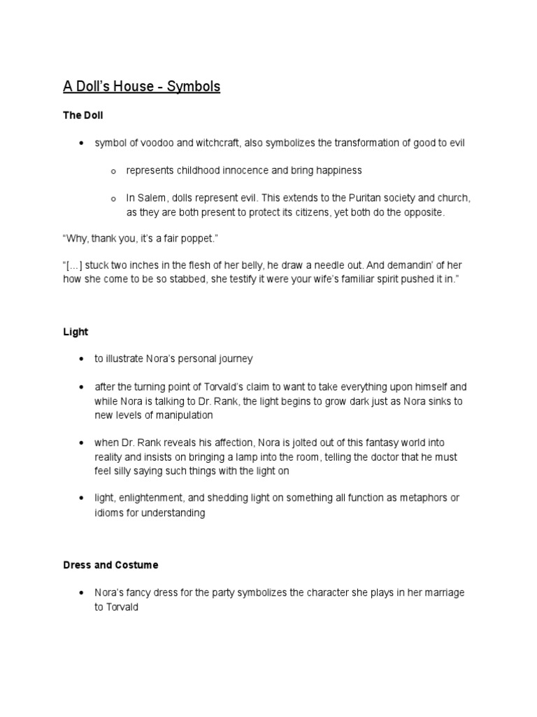 Symbols in The Crucible Explained | PDF | Religion And Belief