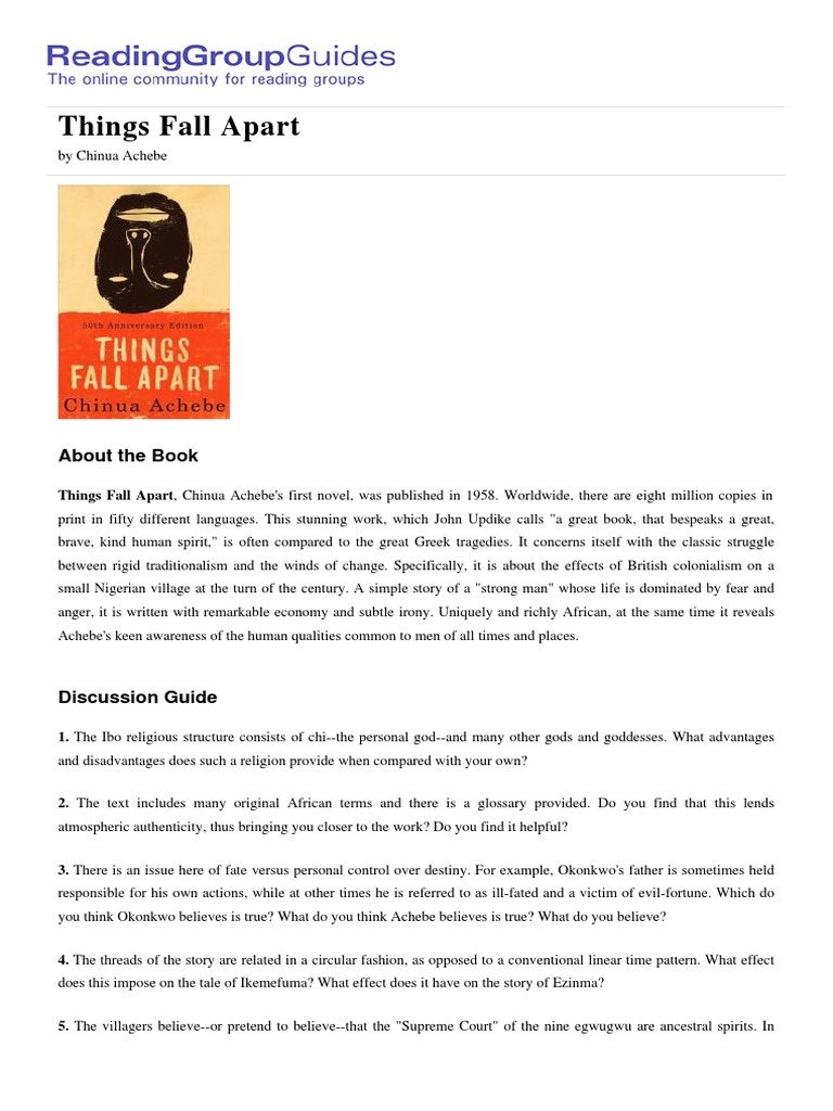 Things Fall Apart | PDF | Religion And Belief