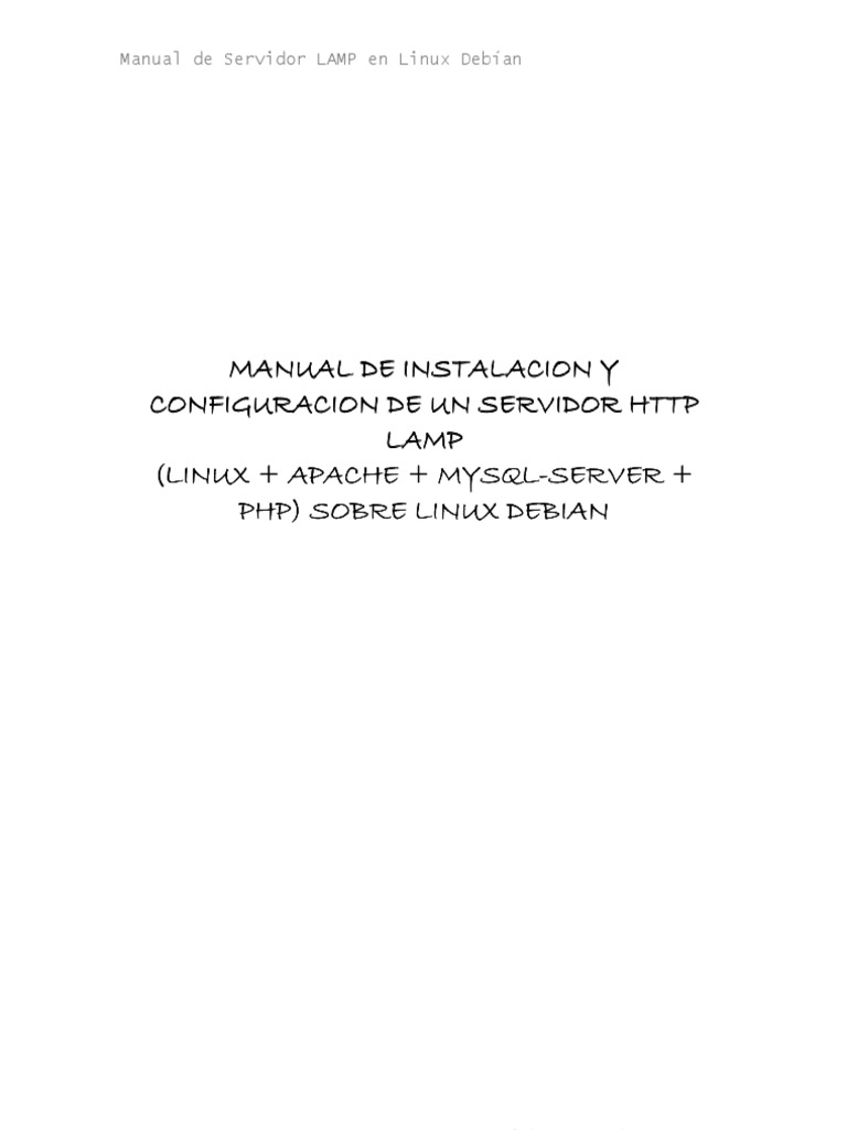Manual de Servidor LAMP | PDF | Servidor web | Internet y web