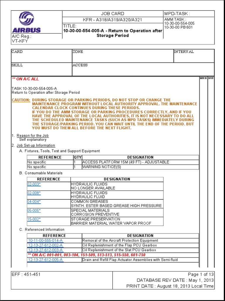 Aircraft Maintenance Task Card | PDF | Landing Gear | Aircraft