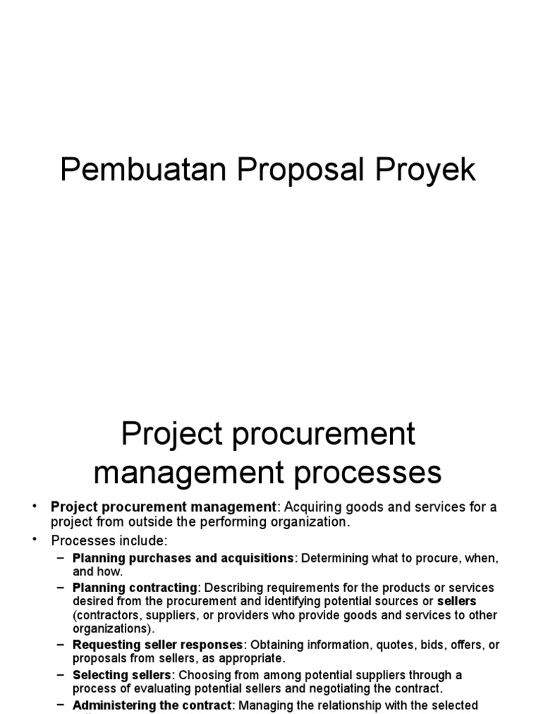 Panduan Penyusunan Proposal Proyek | PDF | Procurement | Sales