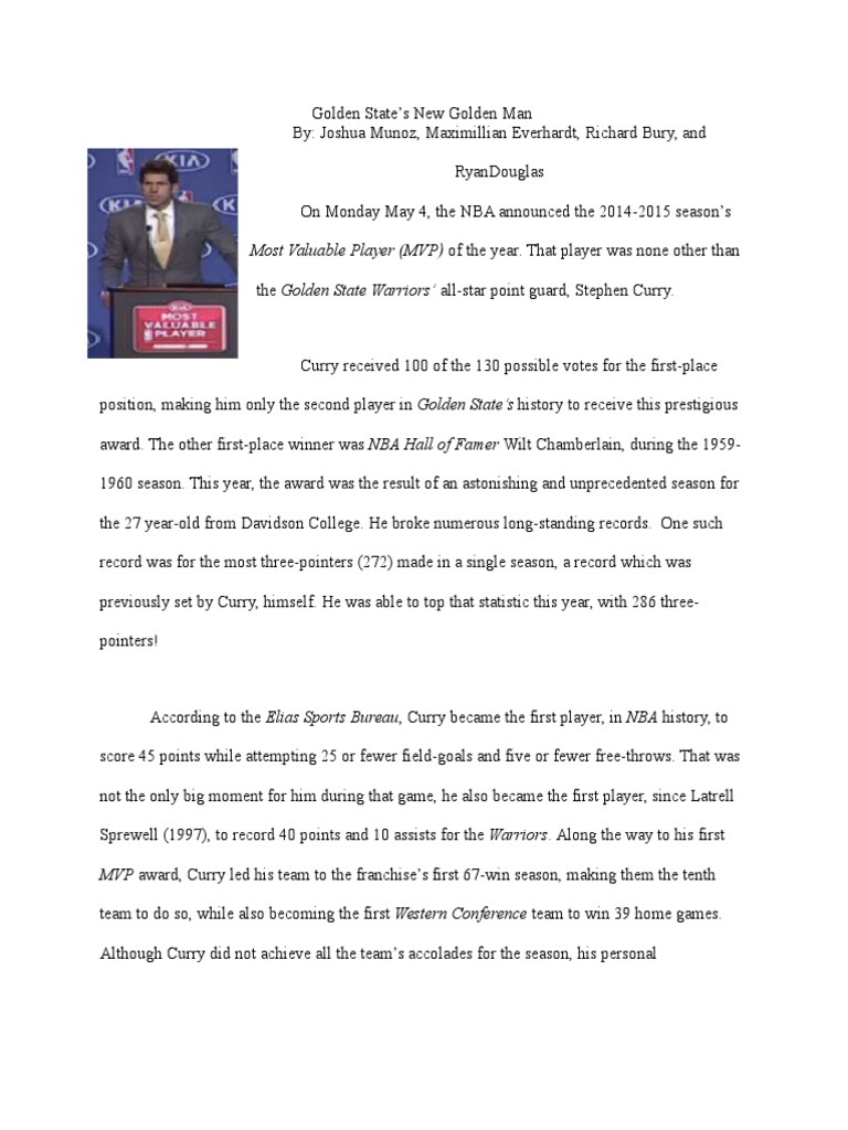 Golden State's New Golden Man | PDF