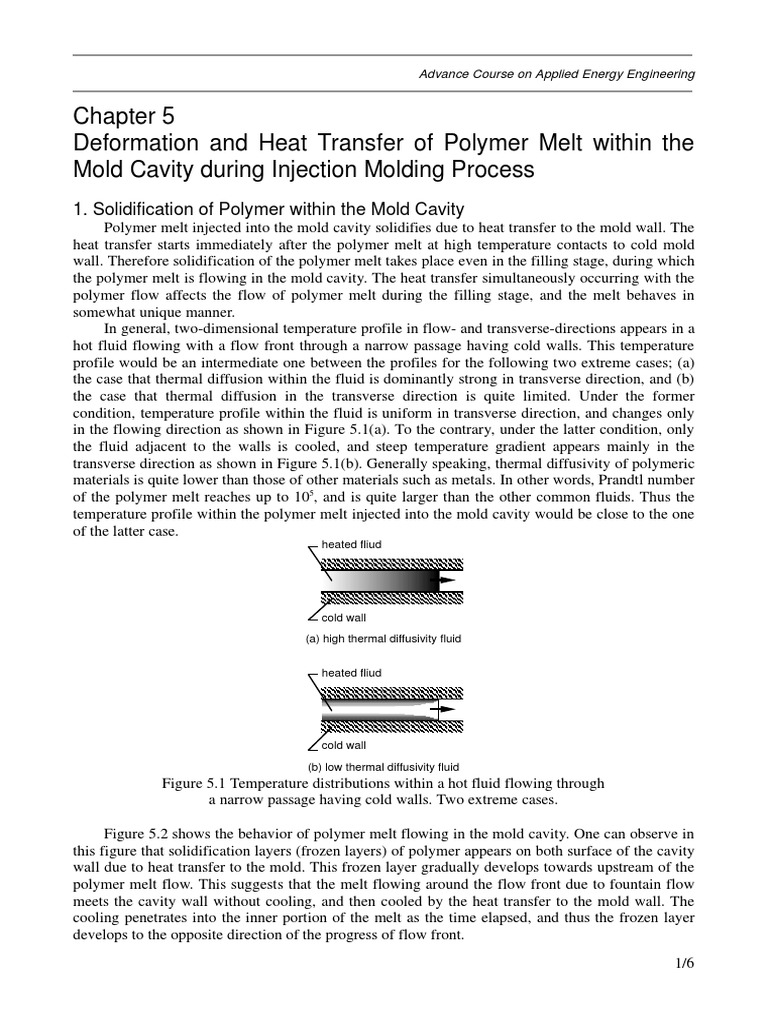 Deformation and Heat Transfer of Polymer Melt Within The Mold Cavity ...