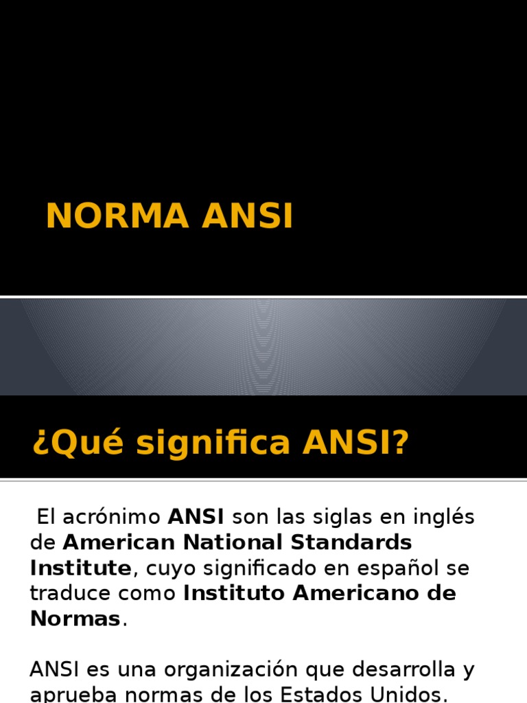 Norma Ansi | PDF | Referencia | Evaluación