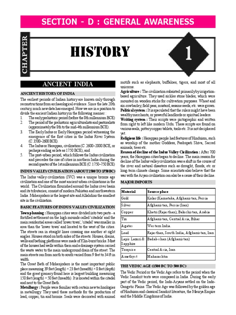 Ancient India: Indus Valley & Vedic Age | PDF