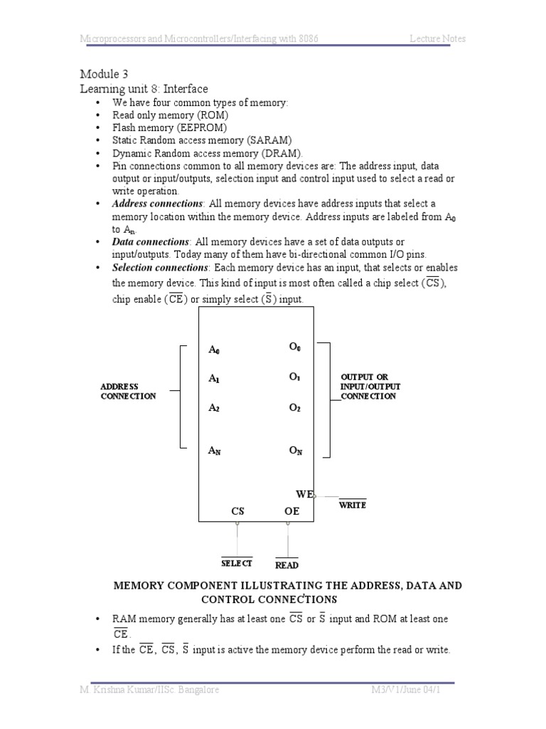 Microprocessor And Microcontroller Module 3 Pdf Dynamic Random Access Memory Random Access 