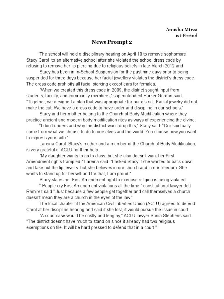 Newsprompt2 Anushamirza | PDF