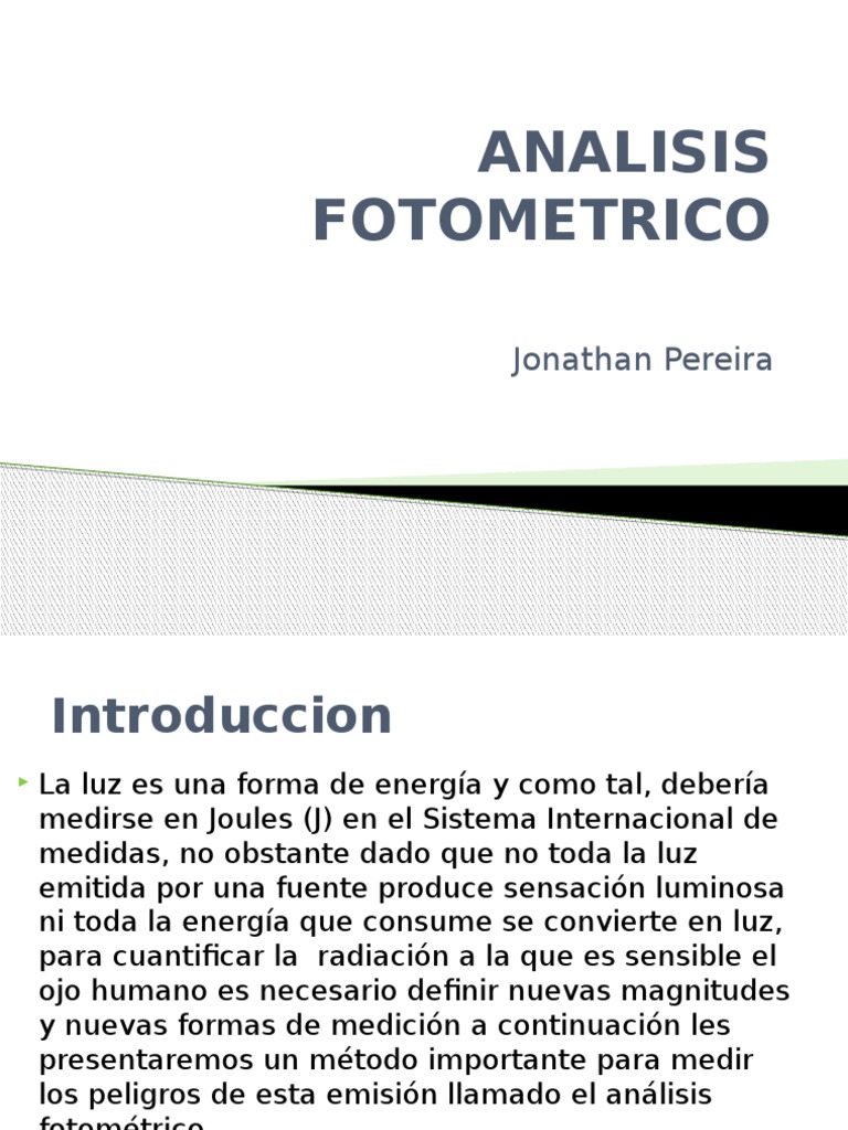 Analisis Fotometrico | PDF | Ligero | Encendiendo