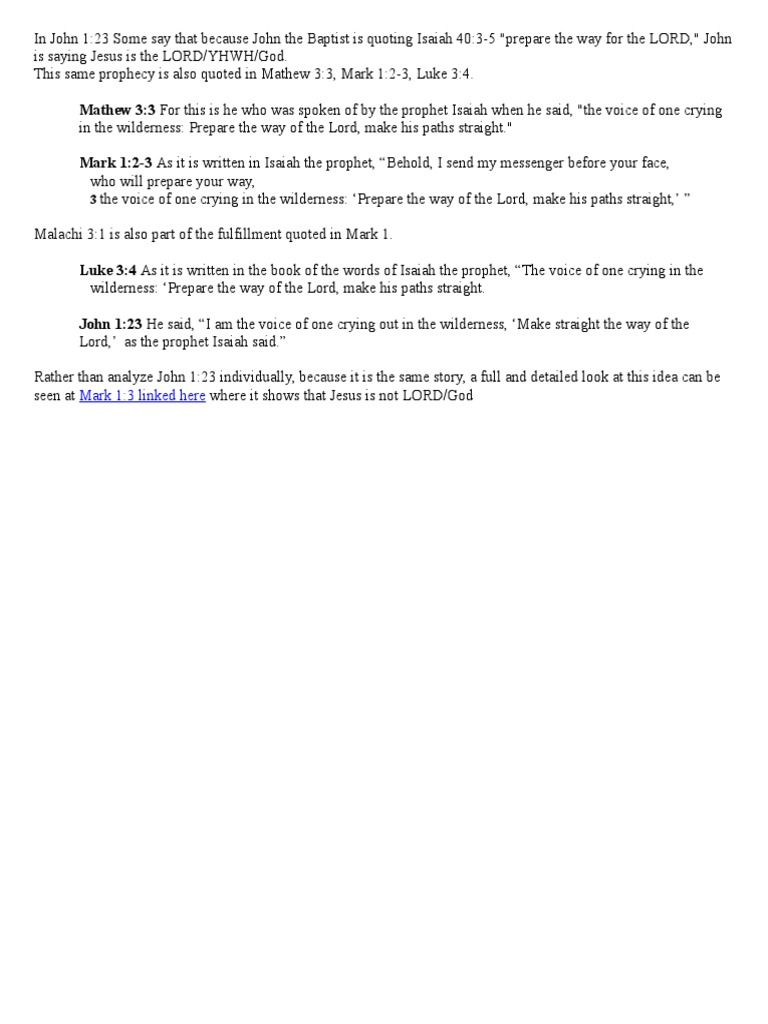 Bjig 16 Prepare Way The Lord John 1 23 5 31 15 | PDF | Religion ...