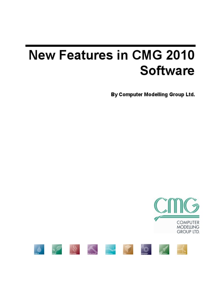 New Features in CMG 2010 Software | PDF | Sensitivity Analysis ...