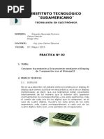 Practica 2 - Display 7 Segmentos | PDF | Diodo emisor de luz | Arduino