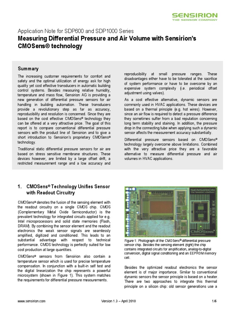 SDP | PDF | Sensor | Pressure Measurement