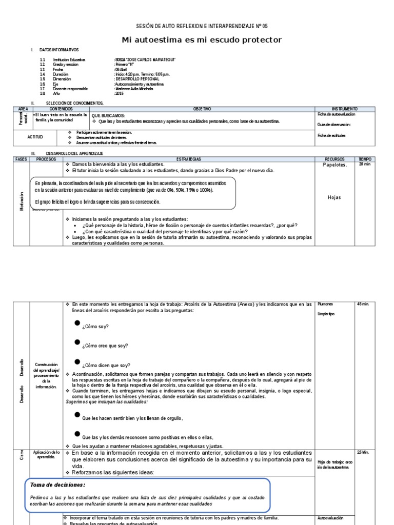 Mi Autoestima Es Mi Escudo Protector.. | PDF | Autoestima | Estereotipos