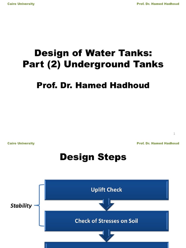 Design For Underground Water Tank | PDF