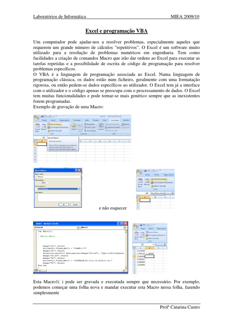Excel E Programaçao Vba Download Grátis Pdf Macro Ciência Da Computação Microsoft Excel 5008