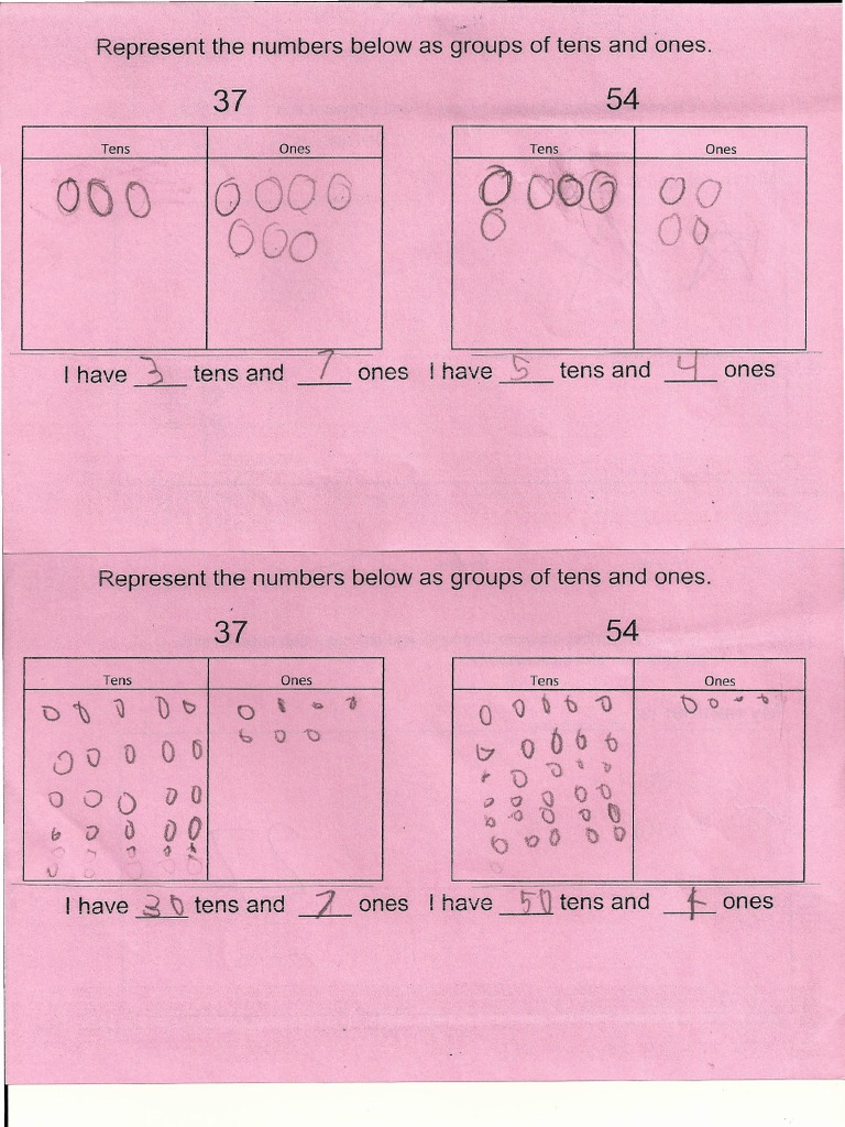 Representing Numbers: Tens and Ones | PDF | Language Arts & Discipline ...