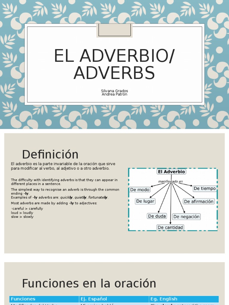Adverbio/Adverbs | PDF | Adverbio | Sintaxis