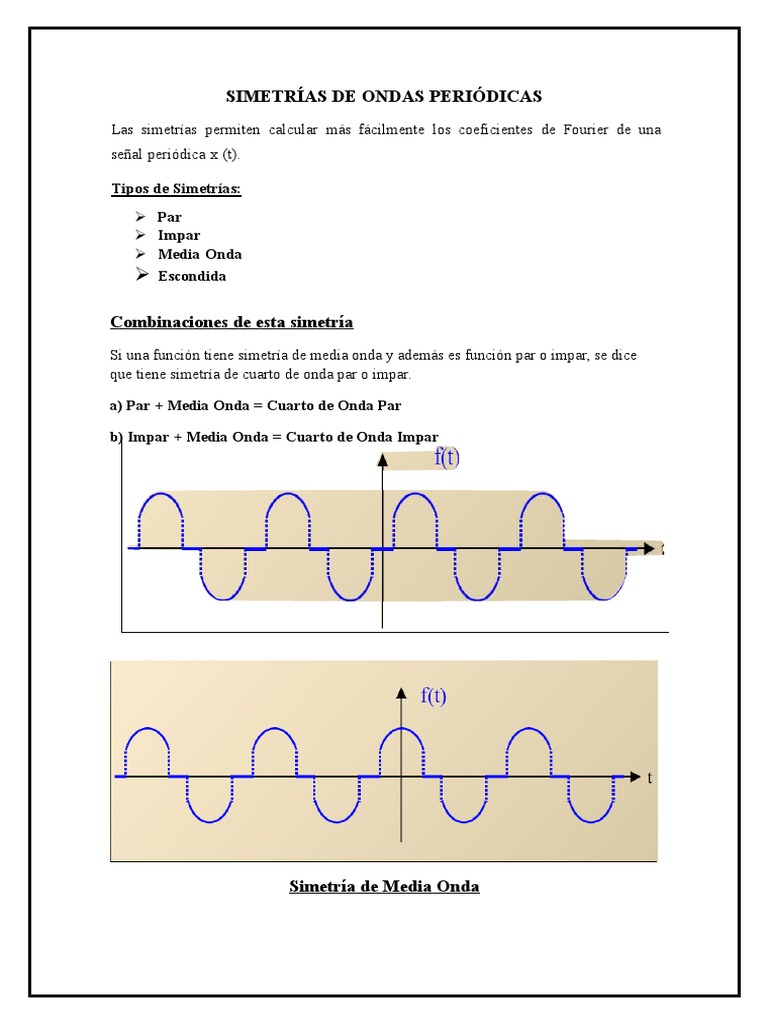 Simetrías de Ondas Periódicas | PDF | Análisis | Conceptos matemáticos