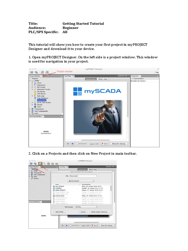 MySCADA Getting Started Tutorial | PDF | Graphical User Interfaces ...