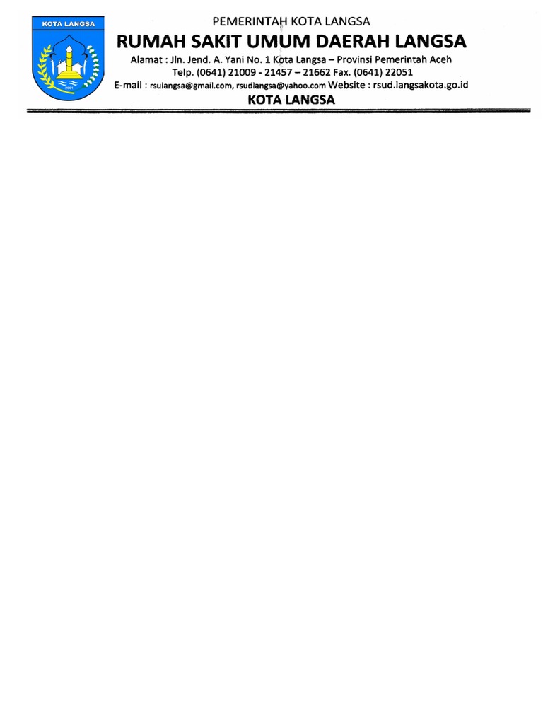 Kop Surat Rsud | PDF