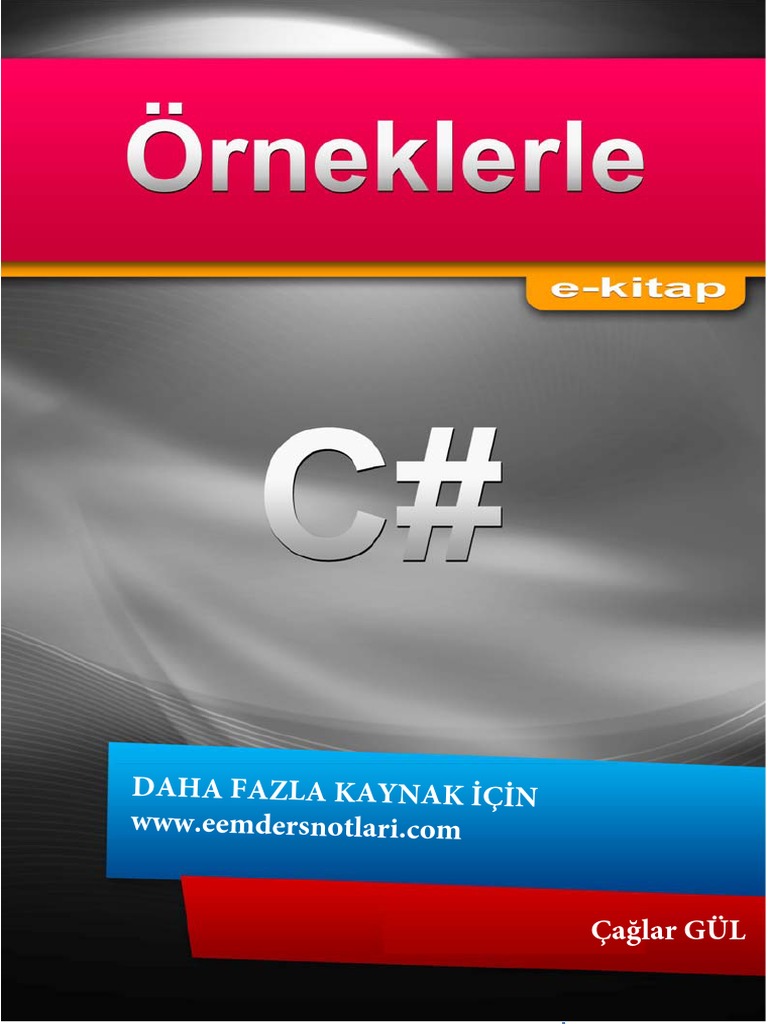 C-Programlama - Eemdersnotlari - Com Örneklerle E-Kitap C# | PDF