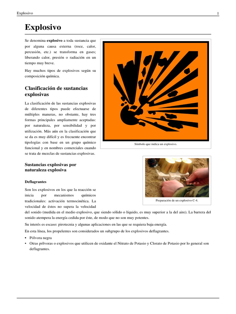 Explosiv o | PDF | Material explosivo | Peligros