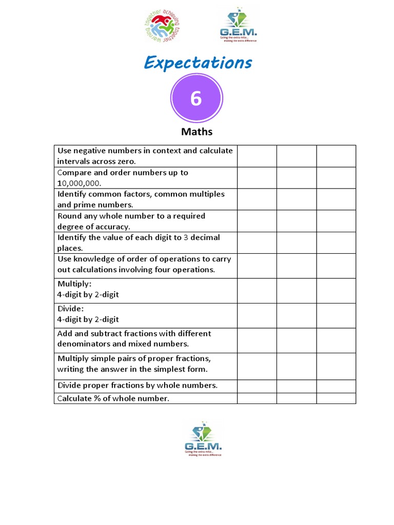 Year 6 - Maths | PDF | Career & Growth | Computers