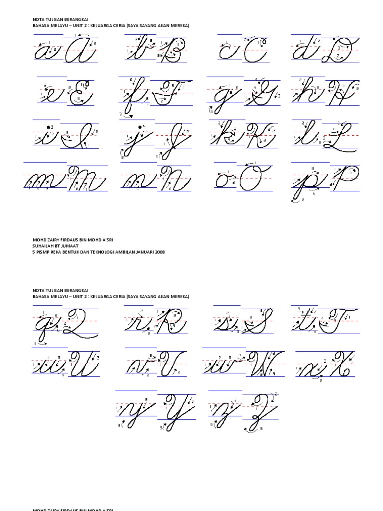 Nota Tulisan Berangkai | PDF