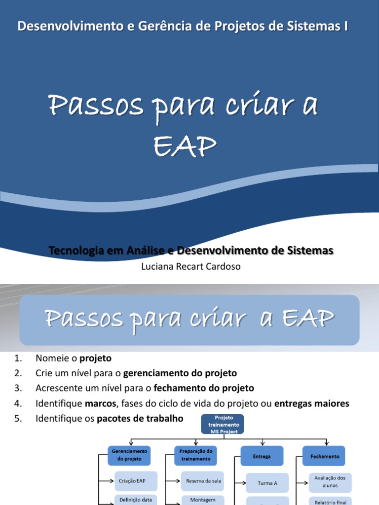 Aula 07 - Passos para Criar A EAP | PDF | Business | Informática