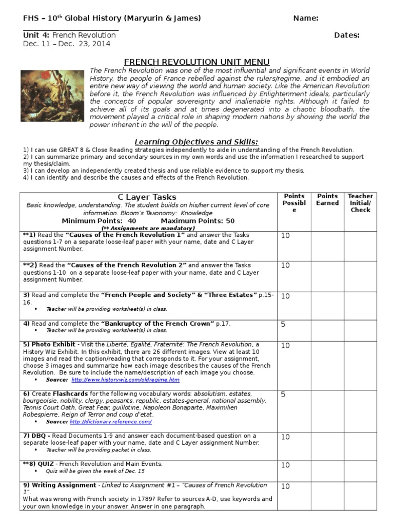 French Rev Layered Unit | PDF | French Revolution | France