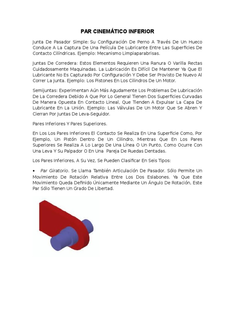Par Cinemático Inferior | Movimiento (física) | Triángulo | Prueba ...