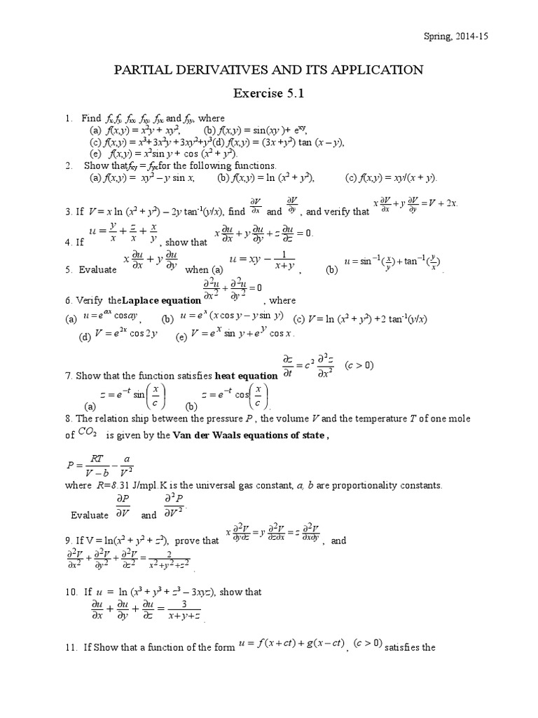 Partial Derivatives | PDF | Maxima And Minima | Sine