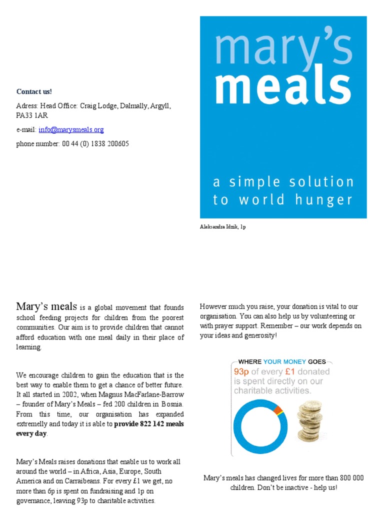 Mary's Meals | PDF